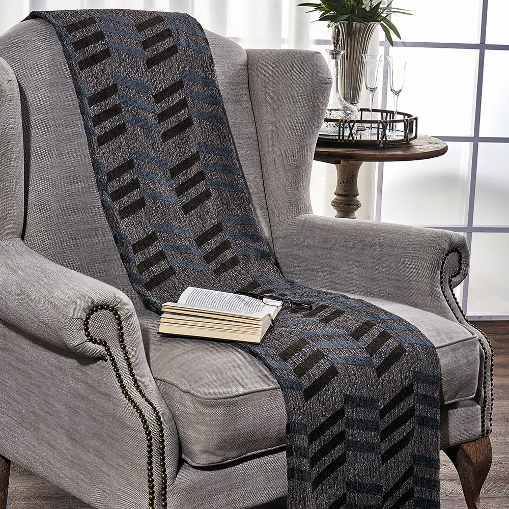 V19.69 Italia , Armchair Throw 180x160cm-PIANO - BLUE